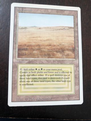MtG - Magic The Gathering - SAVANNAH - Dual Land - Revised - Near - OOP ...