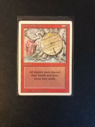 " Wheel Of Fortune " Magic The Gathering Card, Revised Edition, Lightly ...