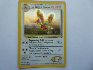 VTG POKEMON LT. SURGE ' S FEAROW 022 GYM HEROES POCKET MONSTERS HOLO ...