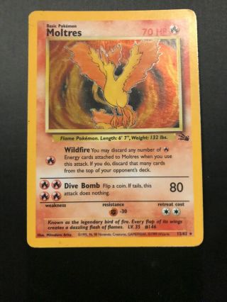 Moltres 12/62 Holo Rare Portuguese Pokemon Card 1st Edition | #32107215