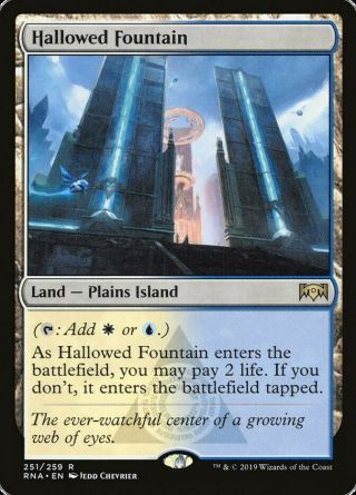 1x Hallowed Fountain Ravnica Allegiance NM/M Rare MtG Magic The ...