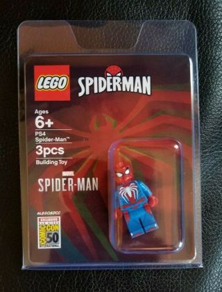 2019 SDCC Lego Exclusive Marvel Ps4 Spider - Man Minifigure WITH Gift ...