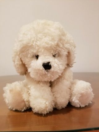 Russ Berrie Dog Plush Puppy Muffin Jr White Bichon Frise Stuffed Animal ...