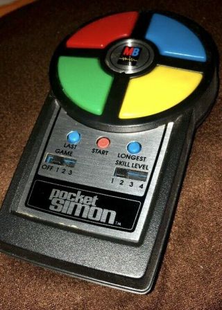 Vintage 1980 Milton Bradley POCKET SIMON Electronic Memory Game | #33690682