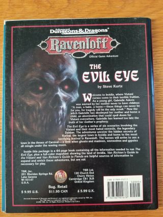 THE EVIL EYE: RAVENLOFT Advanced Dungeons Dragons 2E Game Module | #9591617