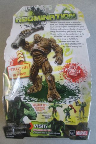 MOC 2008 HASBRO MARVEL LEGENDS THE INCREDIBLE HULK ABOMINATION ACTION ...