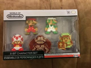WORLD OF NINTENDO 8 BIT CHARACTER SET Mario Luigi Link Donkey Kong Toad ...