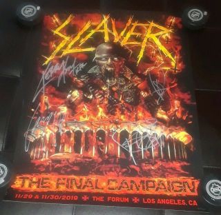 Rare 2019 SLAYER THE FINAL CAMPAIGN LA Forum 11/29 11/30 LE Print Tour ...