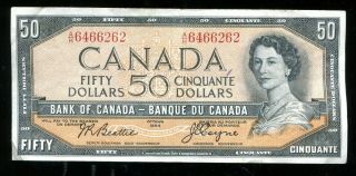 1954 Bank Of Canada $50 Fifty Dollar Banknote | #10101065