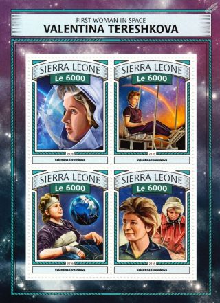 VALENTINA TERESHKOVA First Woman Cosmonaut In Space Stamp Sheet/2016 ...